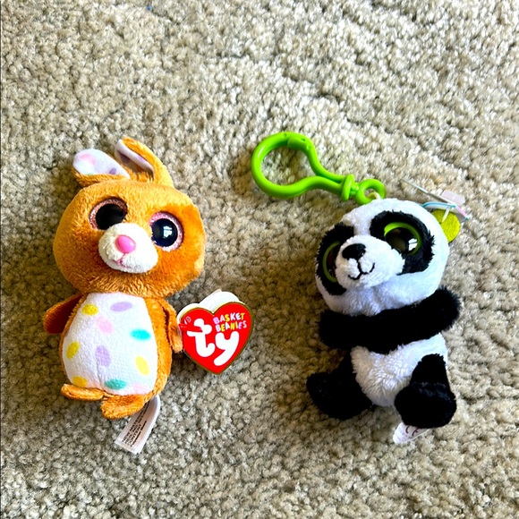 Ty | Toys | Ty Beanie Babies Bunny And Panda Plush Set | Poshmark